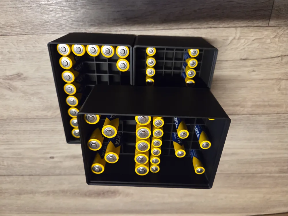 Gridfinity 3x2 Battery box AA&AAA stackable by Trycer MakerWorld ...
