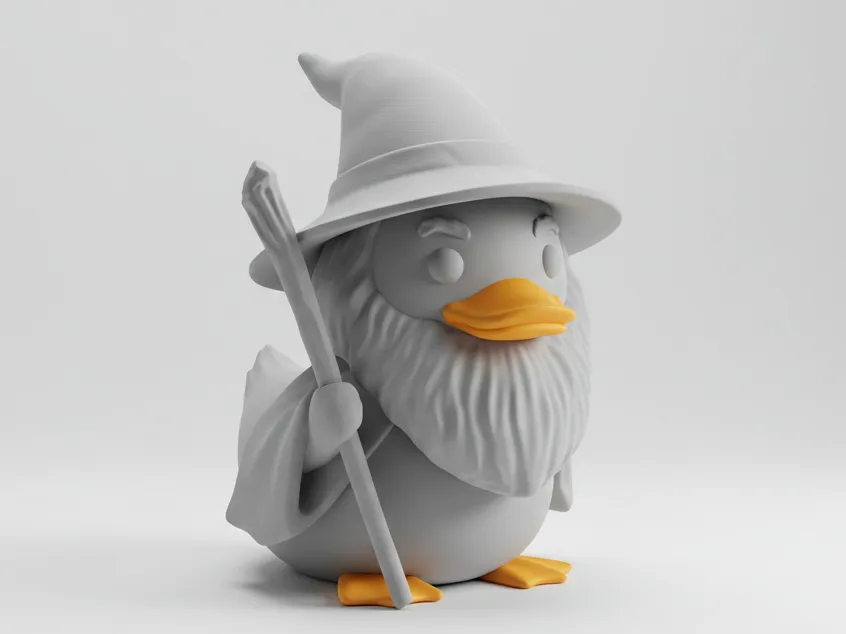 Mini Cute Gandalf Duck Figurine by OnurMakerWorld: Download Free 3D Models