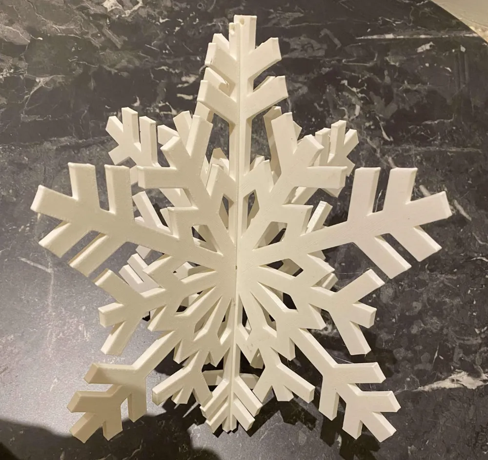 Snowflake – A 3D Interlocking Decorative Piece by Formatt.dk - MakerWorld