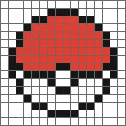 Pixel Art - Poke ball - 16x16 by piersonnico - MakerWorld