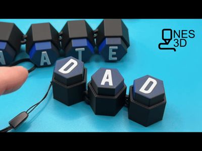 Flexi Custom Name Fidget Clicker Keychain - Free 3D Print Model ...