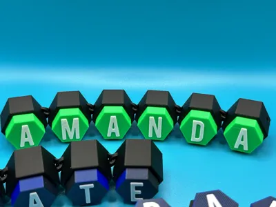 Flexi Custom Name Fidget Clicker Keychain - Free 3D Print Model ...