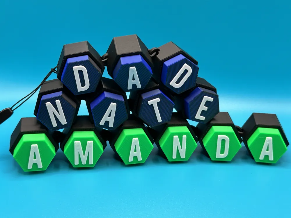 Flexi Custom Name Fidget Clicker Keychain - Free 3D Print Model ...