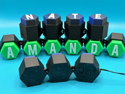 Flexi Custom Name Fidget Clicker Keychain - Free 3D Print Model ...