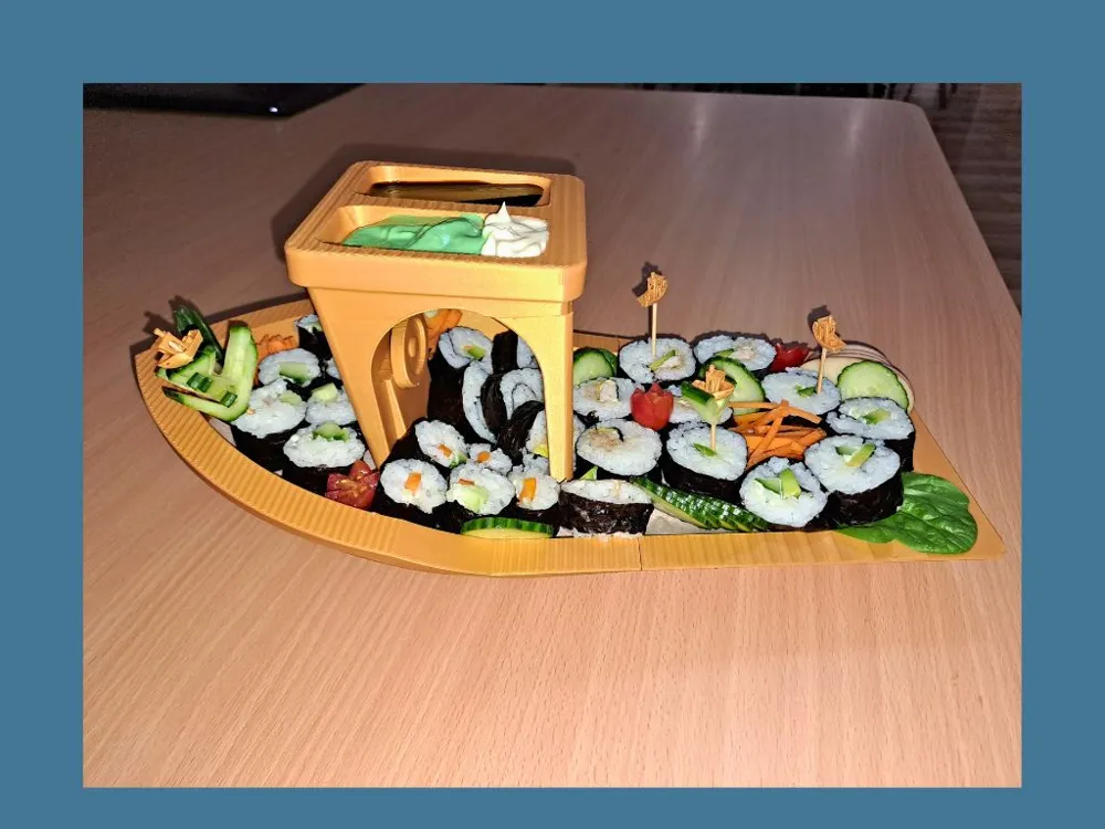 Benchy Celebration Sushi Boat by Clare3D MakerWorld: Download Free 3D ...