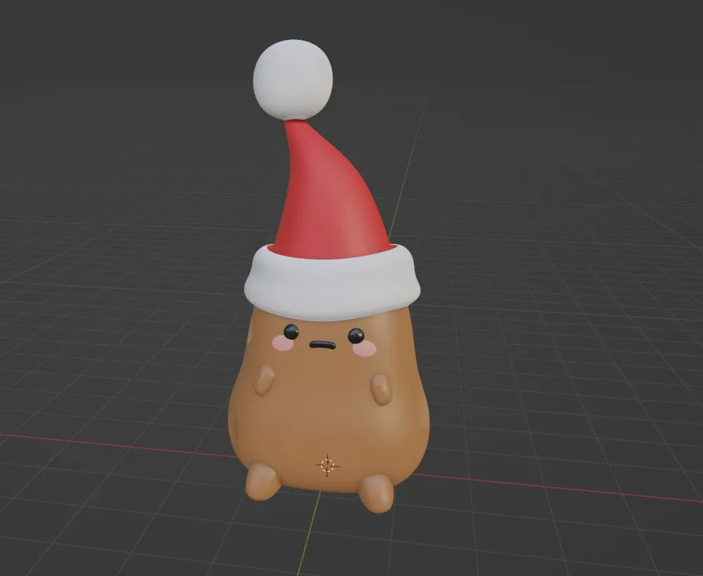 Spudlet in a Santa Hat by DropPunk - MakerWorld