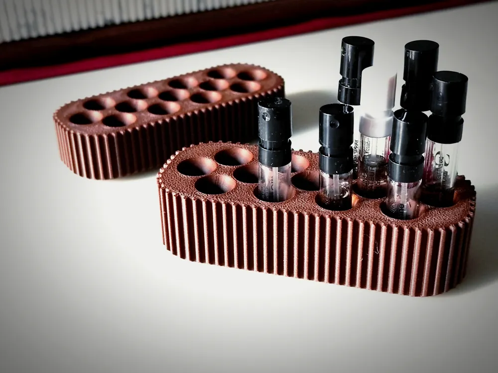 Modern Perfume Sampler Organizer (Fits 13 Bottles) - Free 3D Print ...