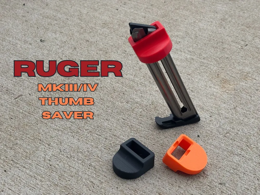 Ruger MkIII MkIV magazine thumb saver by JB Custom Designs - MakerWorld