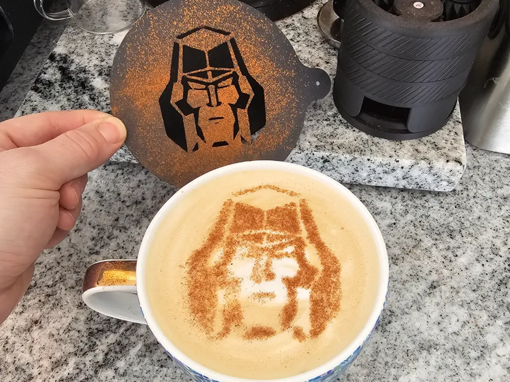 Perfect Megatron Latte Art Stencil Transformers by Perfect Prints ...