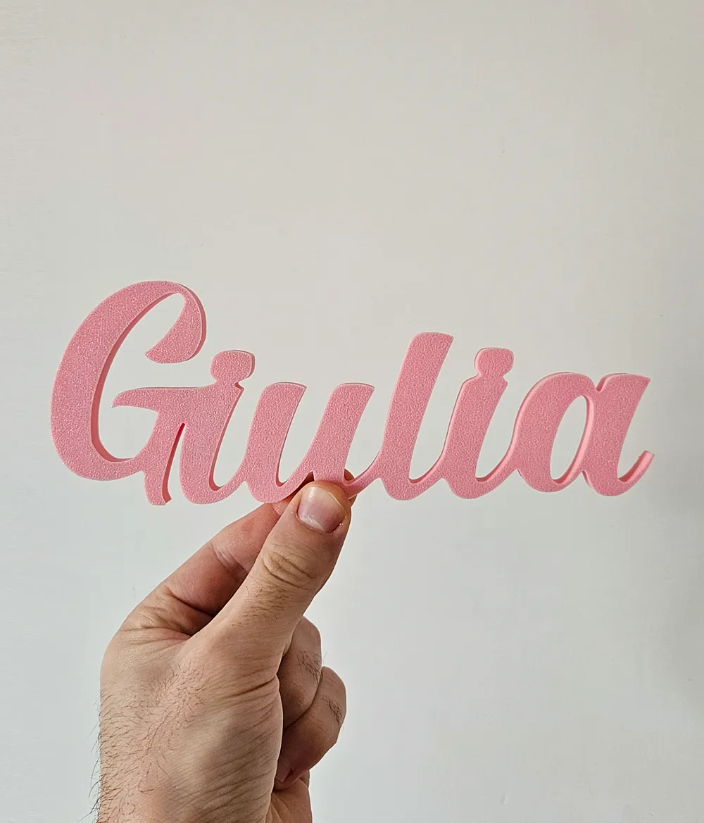 Giulia Name Sign by Turi Pirrone MakerWorld: Download Free 3D Models