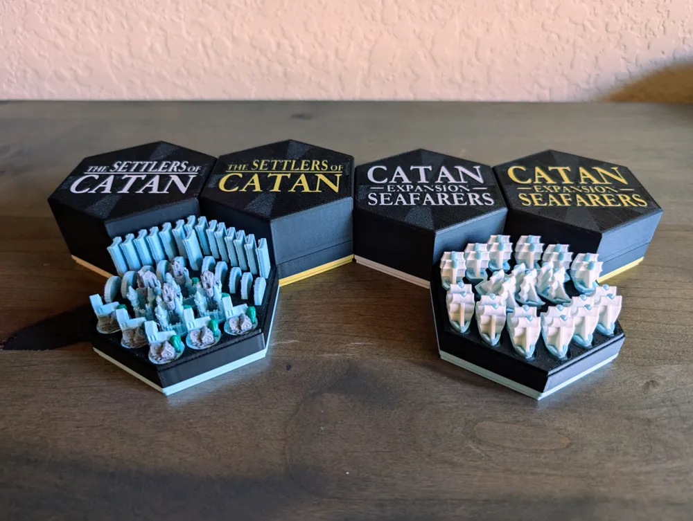 Catan Player Pieces Box - Base Set and Seafarers Remixed by DirkMcGirk ...