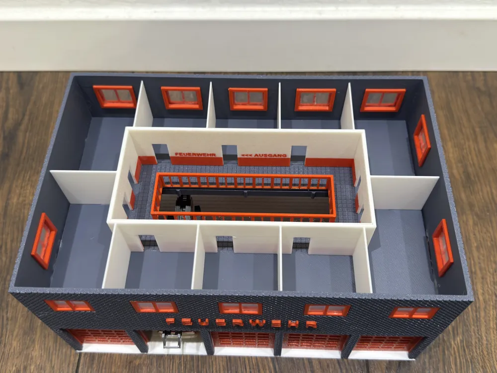 Fire Station 1/87 by Dennis MakerWorld: Download Free 3D Models