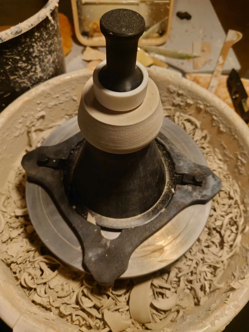 Pottery bat and chuck system - Free 3D Print Model - MakerWorld