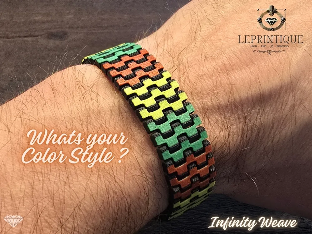Designer Bracelet "Infinity Weave" by Leprintique MakerWorld: Download ...