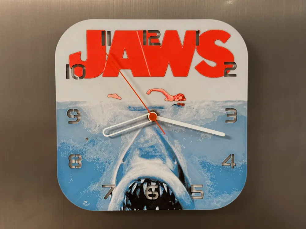 wall / desk clock Jaws by cP3D MakerWorld: Download Free 3D Models