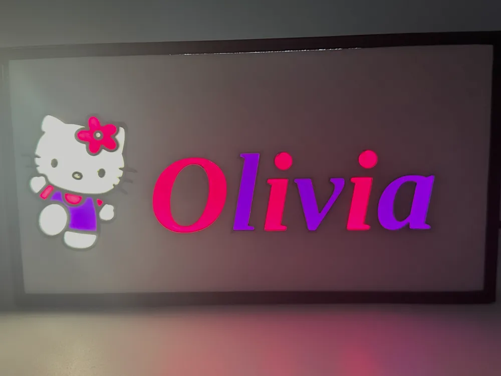 Hello Kitty Light box by jayblues1337 - MakerWorld