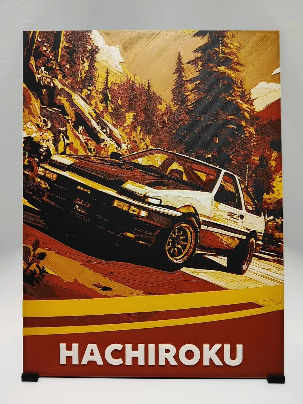 Toyota AE86 "Hachiroku" Poster - Hueforge by BeaN MakerWorld: Download ...