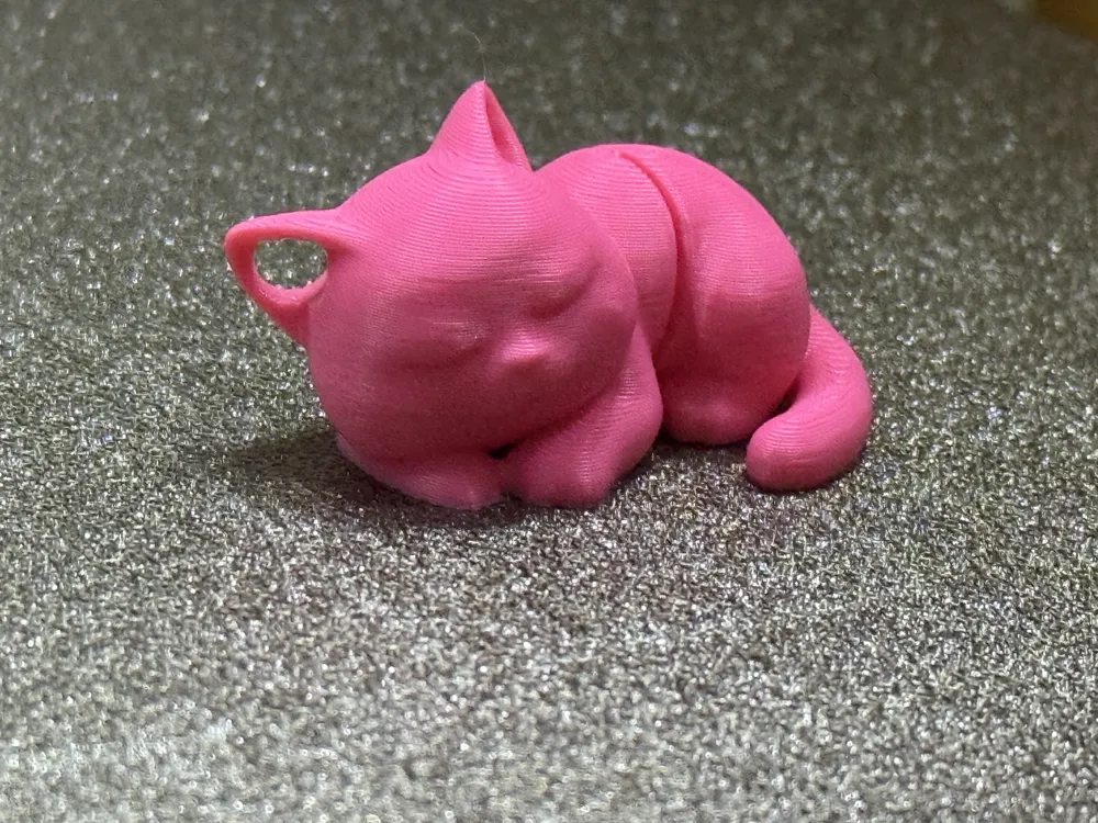 Articulated Sleeping Cat – Cute Fidget Buddy - Free 3D Print Model ...