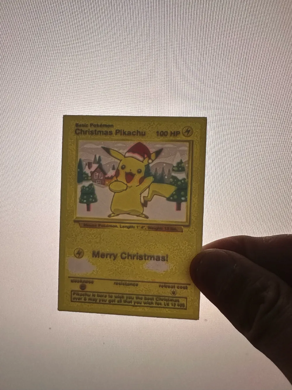 Christmas Pikachu Pokemon Card lithophane by thatguy08 - MakerWorld