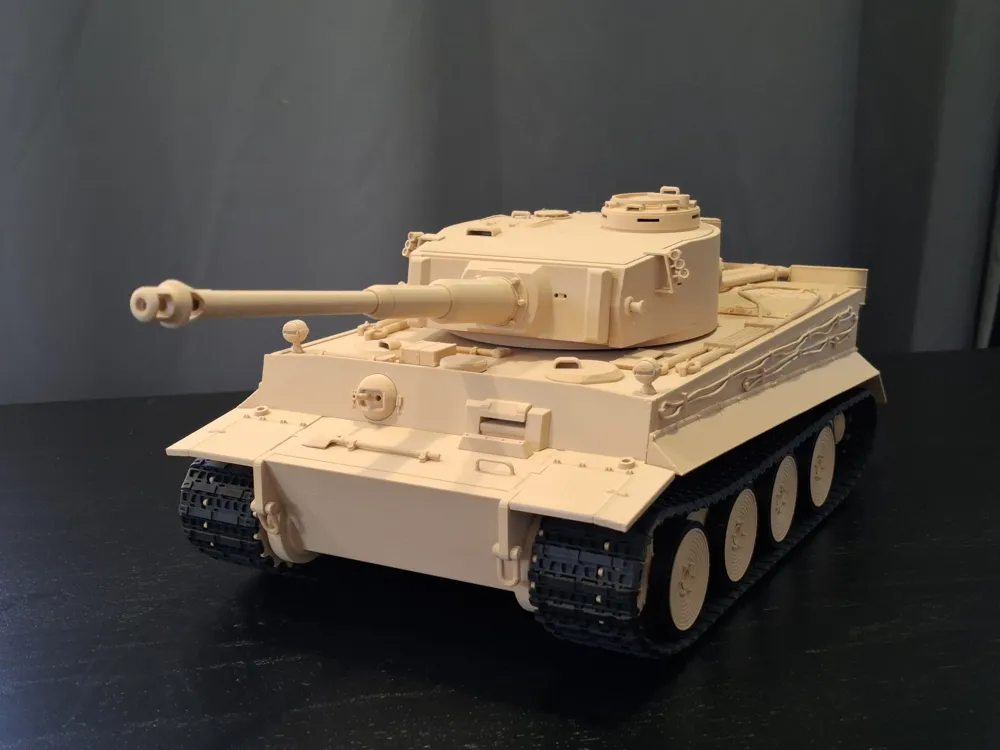 Tank Tiger Articulated, 450mm - Free 3D Print Model - MakerWorld
