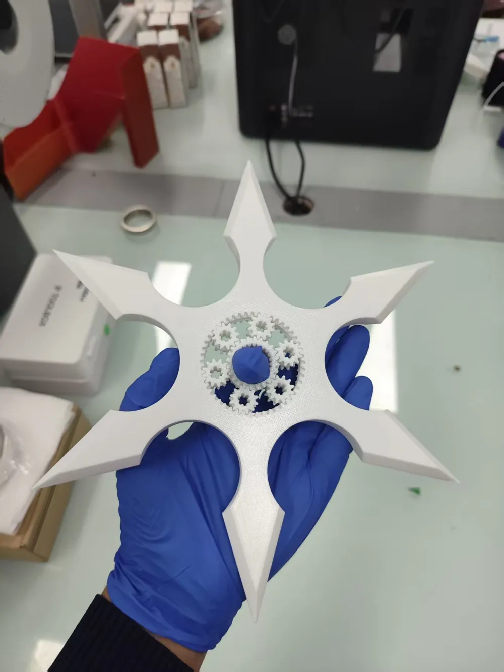 Cyber Six-Pointed Blade Gear Spinner (Package Opener) - Free 3D Print ...