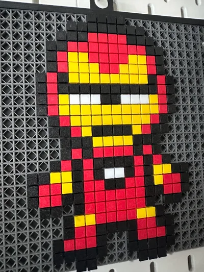 Iron Man pixel bricks by 3Dcrabi MakerWorld: Download Free 3D Models