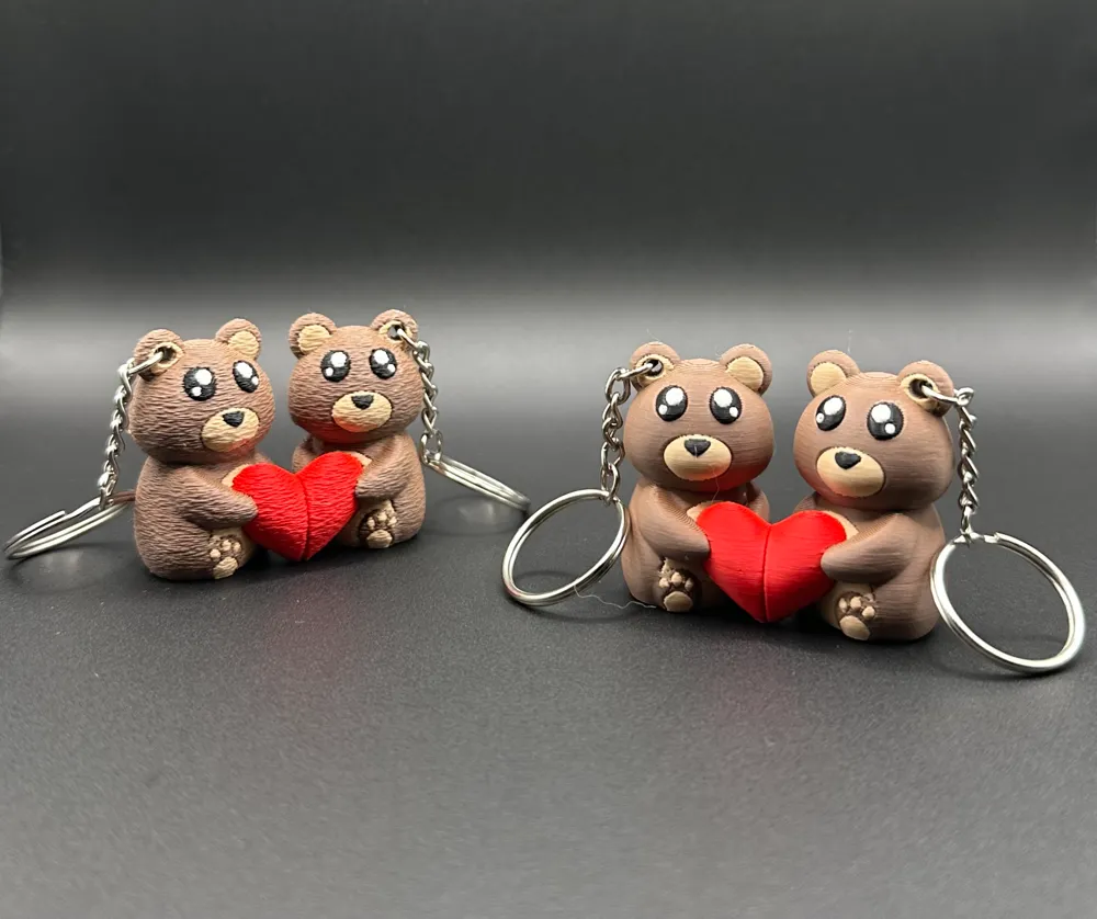 Love Bears (Magnetic Keychains) - Free 3D Print Model - MakerWorld