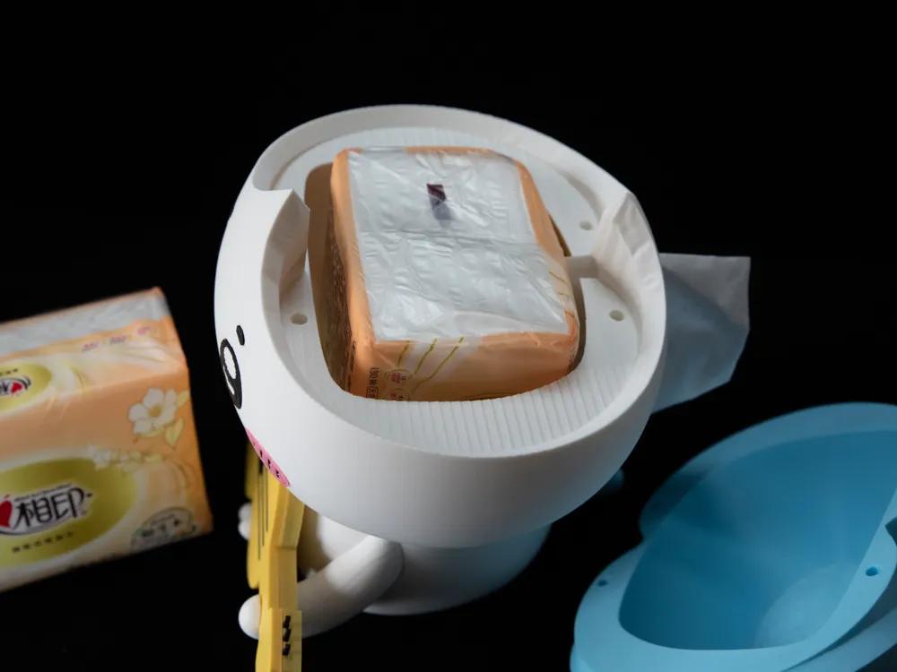 弹唱的小八 吉伊卡哇纸巾盒（单色打印）Chiikawa Hachiware 来自 Aoaobear MakerWorld：免费下载 3D 模型