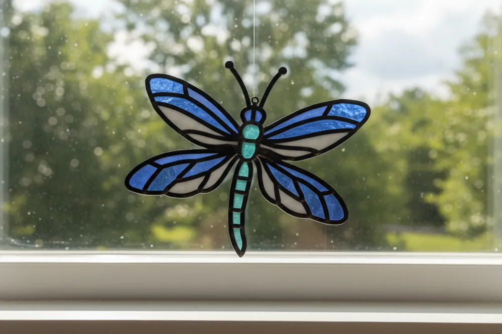 Stained Glass Dragonfly - Free 3D Print Model - MakerWorld