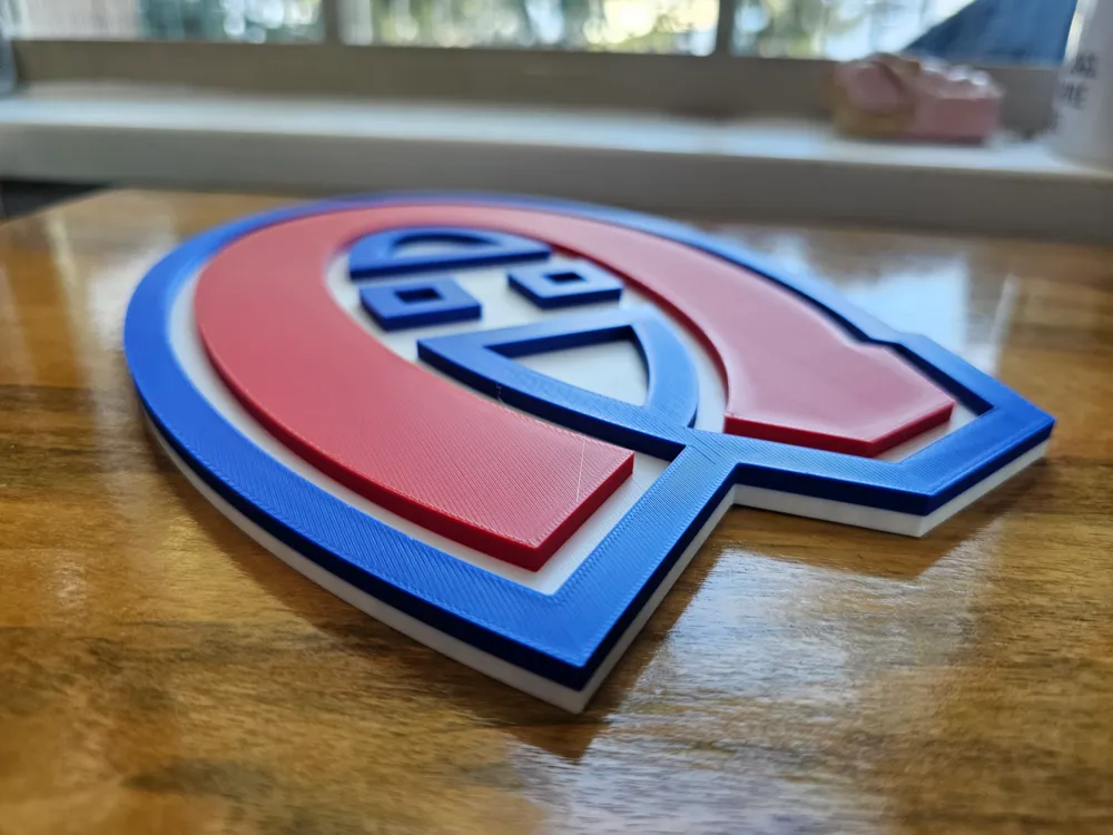 Montreal Canadiens 3D Sign - Free 3D Print Model - MakerWorld