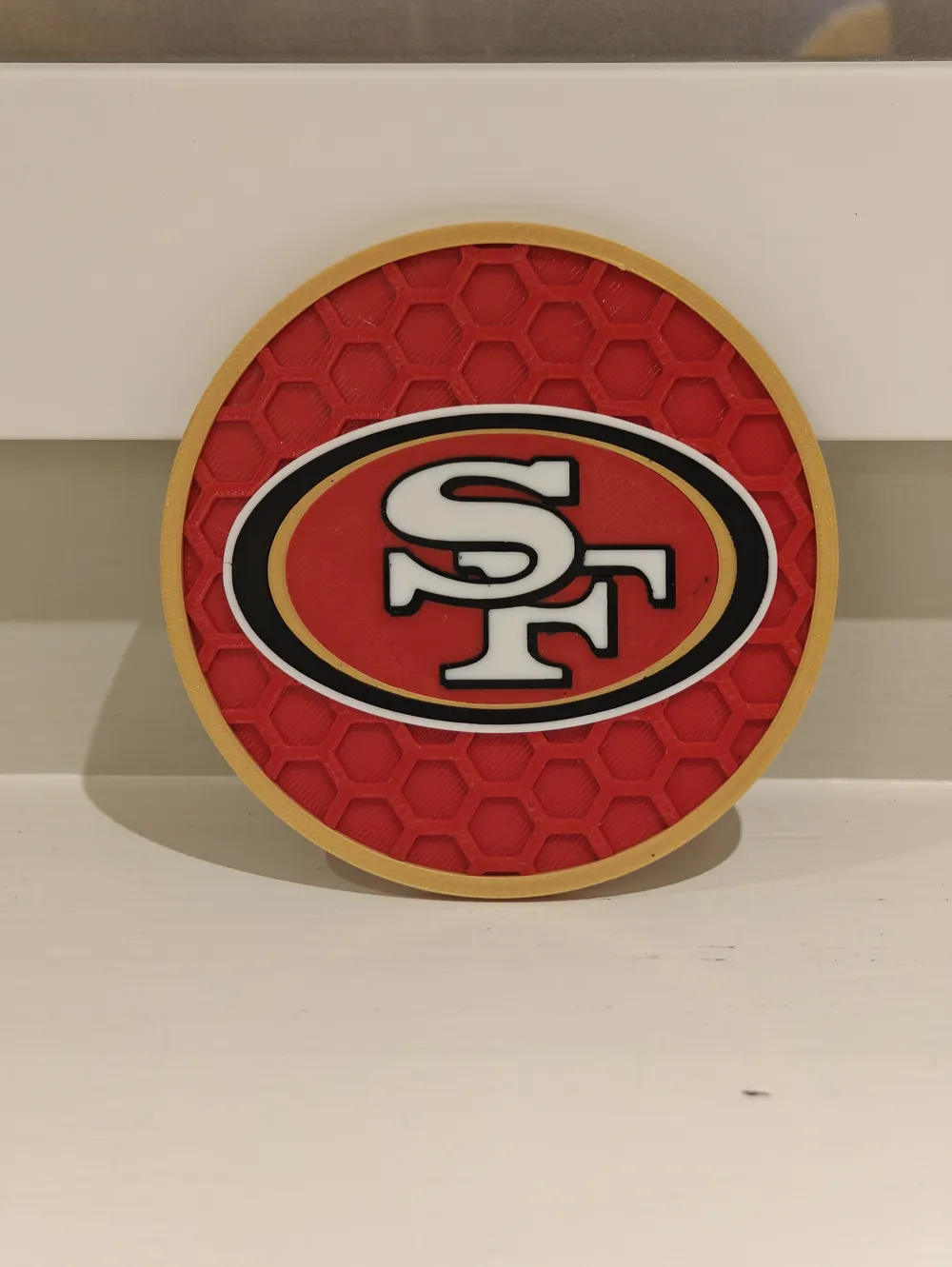 San Francisco 49ers: Hex Coaster - Free 3D Print Model - MakerWorld