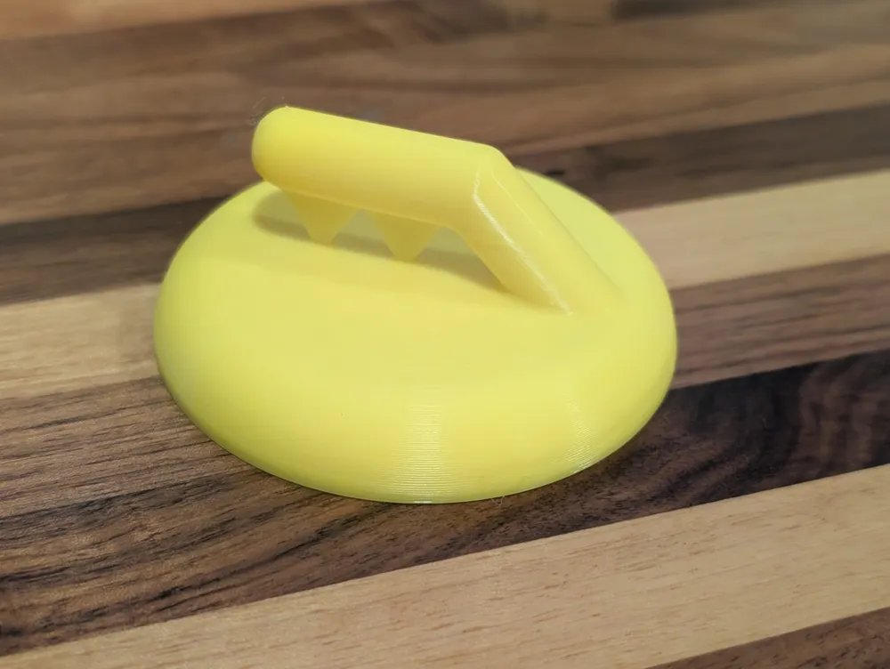 Curling Stone with Spinning Handle Fidget Spinner - Free 3D Print Model ...