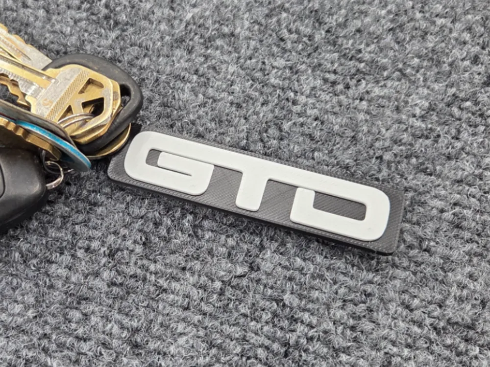 Ford Mustang GTD Logo Keychain Two Color by Benjamin Rudy MakerWorld ...