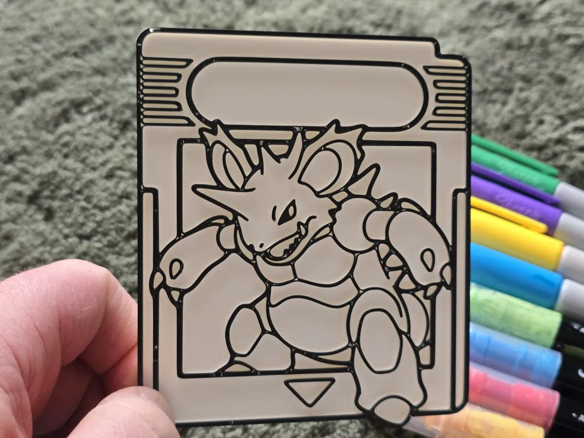 Nidoking Coloring Cartridge Craft DIY - Free 3D Print Model - MakerWorld