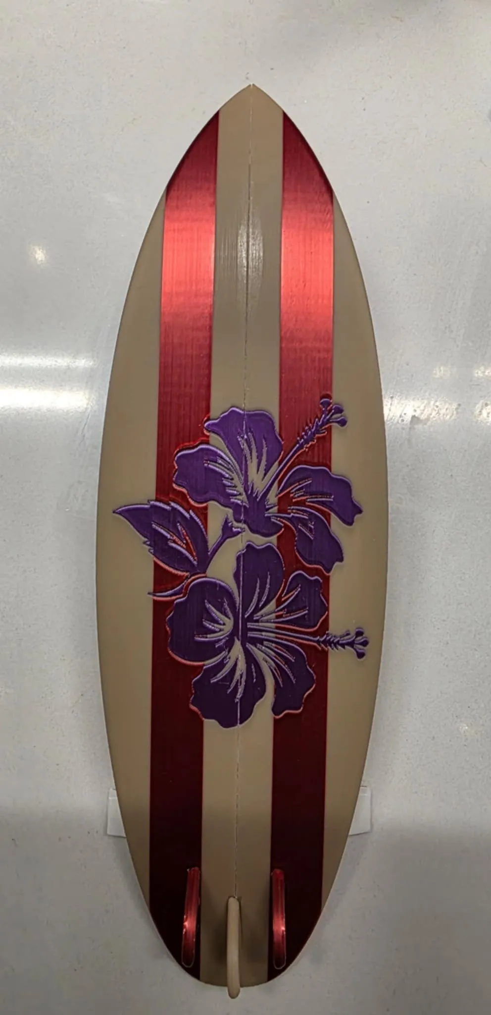 Wandhalterung Surfbrett mit Hibiskus-Design – Kostenloses 3D ...