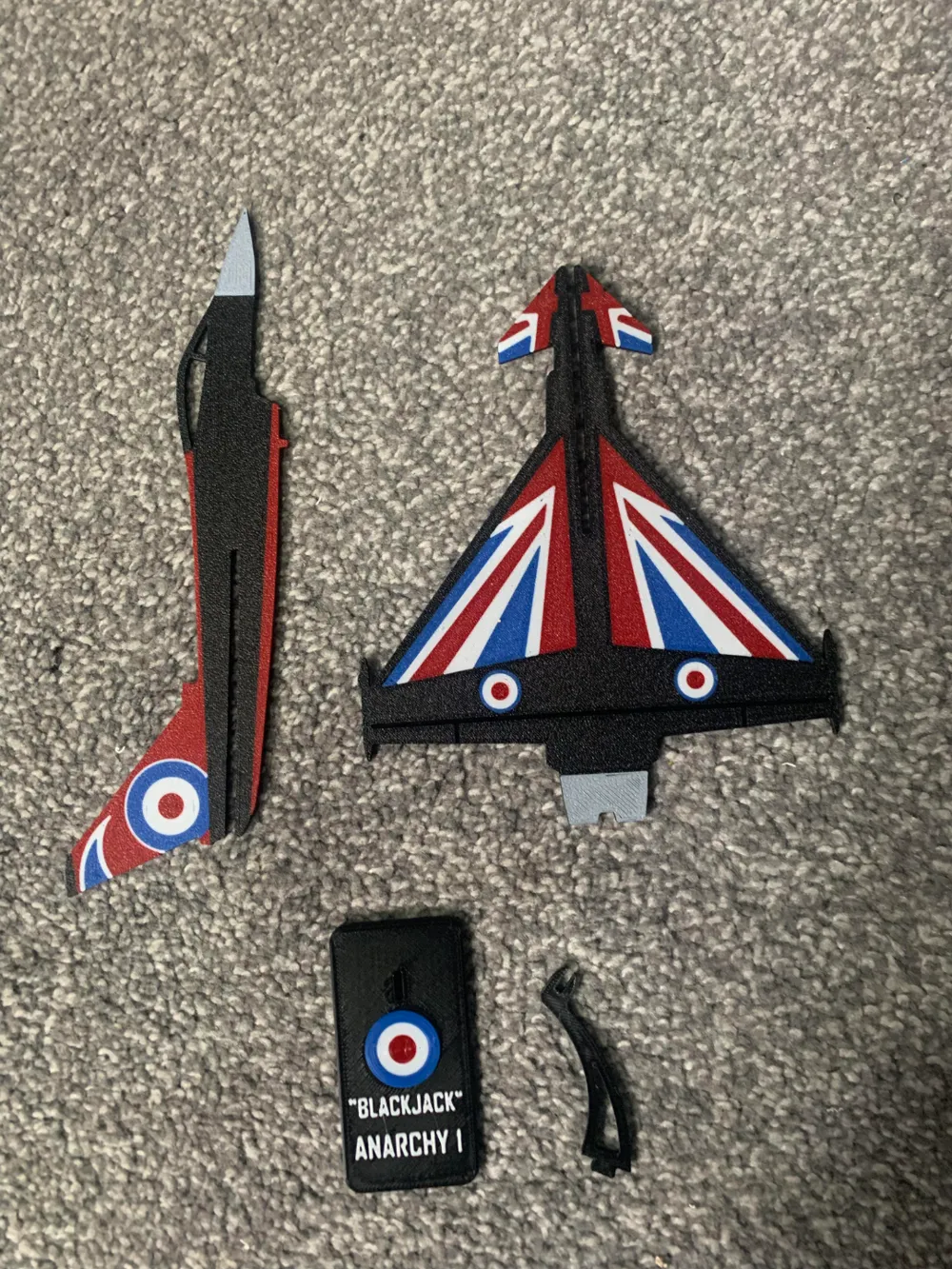 RAF Eurofighter Typhoon 'Blackjack' Plane Card Kit Jet Fighter by ...