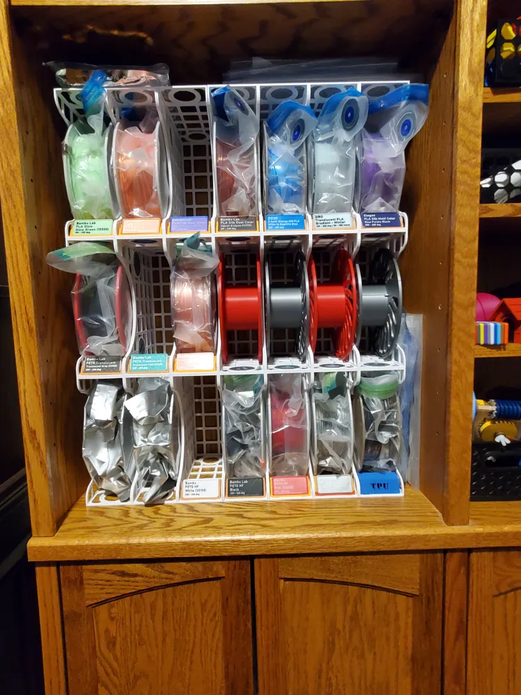 Stacking Vertical Filament Storage by Jerry Bower MakerWorld: Download ...