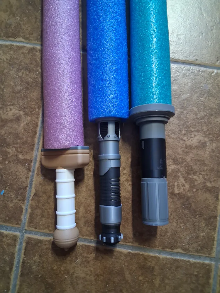 Pool Noodle Handles ,Roman, Obi Wan, Yoda Style. - Free 3D Print Model ...