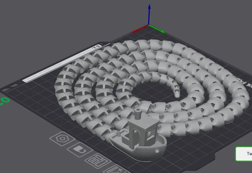 Benchy Snake - 5ft long - all printers by smigi MakerWorld: Download ...
