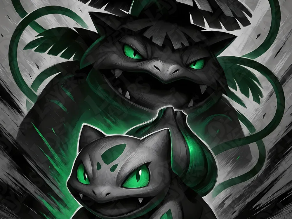 Bulbasaur & Venusaur Evolution Hueforge by LoFi Layers MakerWorld: Download Free 3D Models