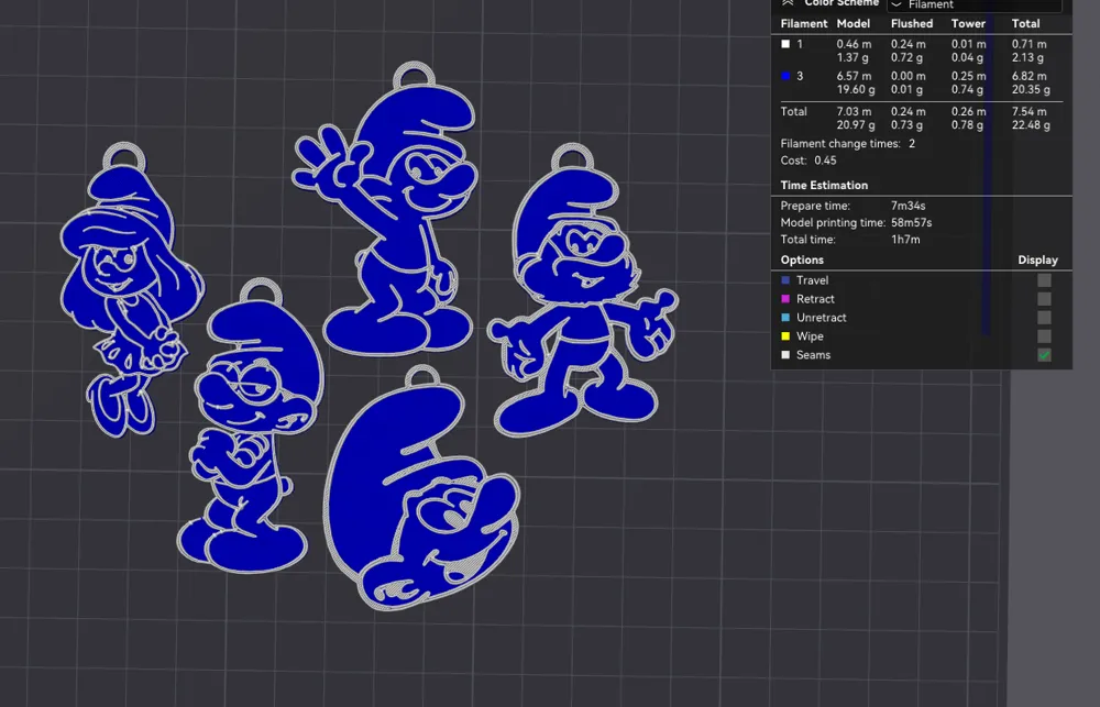 The Smurfs keychain by fikuss30 - MakerWorld