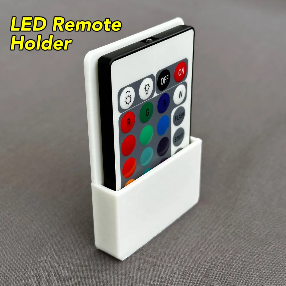 Simple RGB LED Light Strip Remote Holster/Holder - Free 3D Print Model ...
