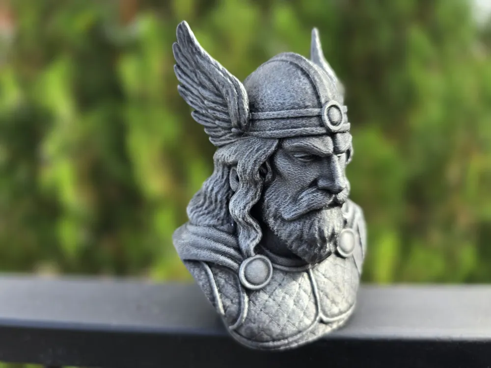 Thor – Norse God Bust - Free 3D Print Model - MakerWorld