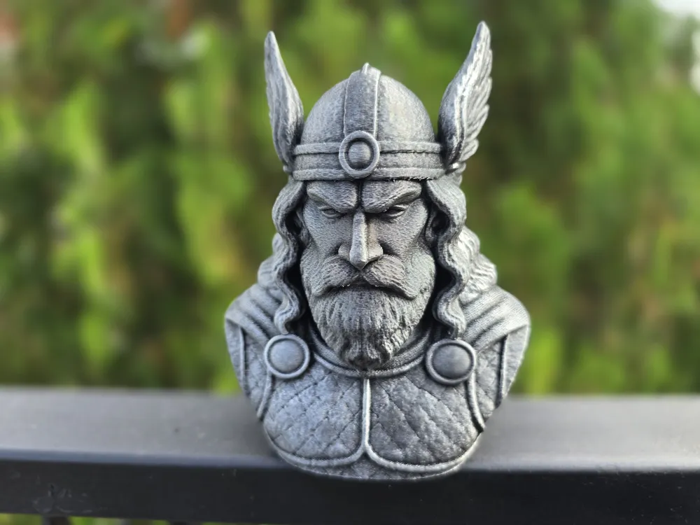 Thor – Norse God Bust - Free 3D Print Model - MakerWorld