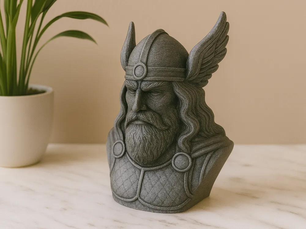 Thor – Norse God Bust - Free 3D Print Model - MakerWorld