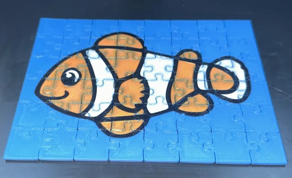 Puzzle 48 pezzi pesce nemo /Nemo fish 48 piece puzzle by 3Dlab - MakerWorld