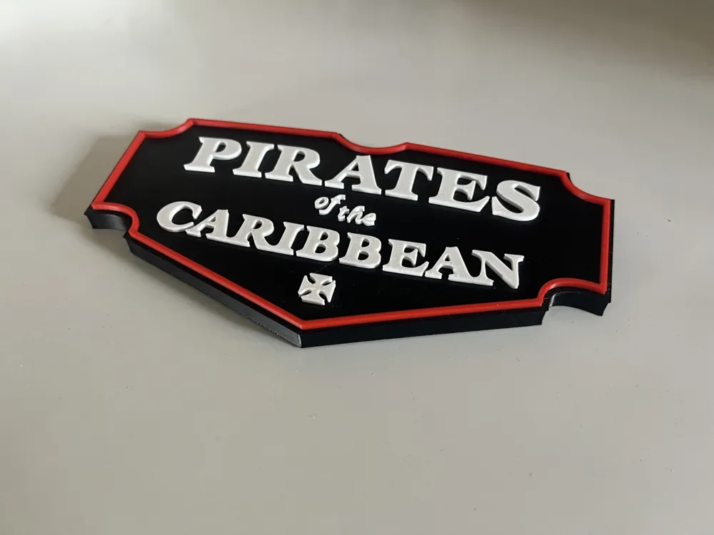 Pirates of the Caribbean ride sign by Bob Teddeh MakerWorld: Download ...