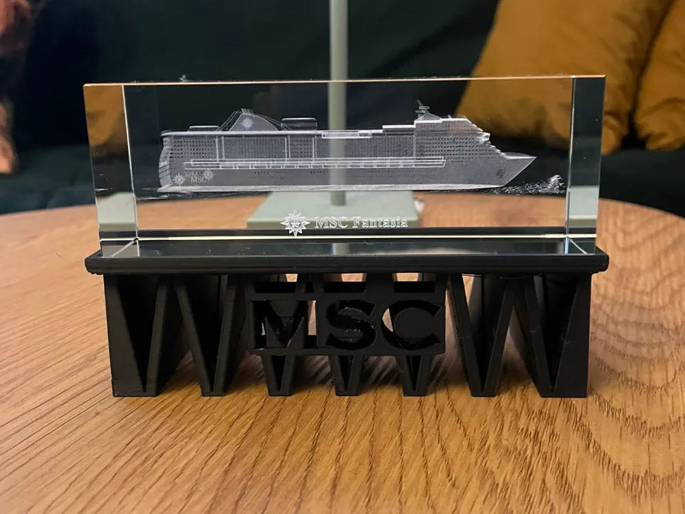 MSC Cruise Ship Glass Model Holder by Flexi - MakerWorld