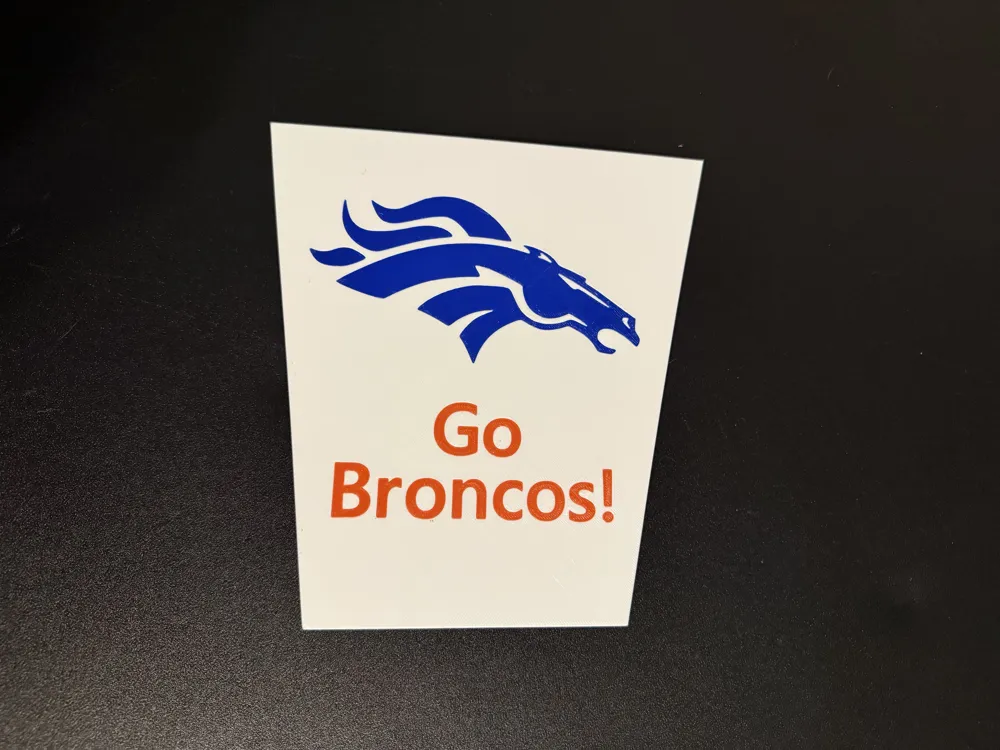Denver Broncos Football Panel for Festive Lamppost - Free 3D Print ...