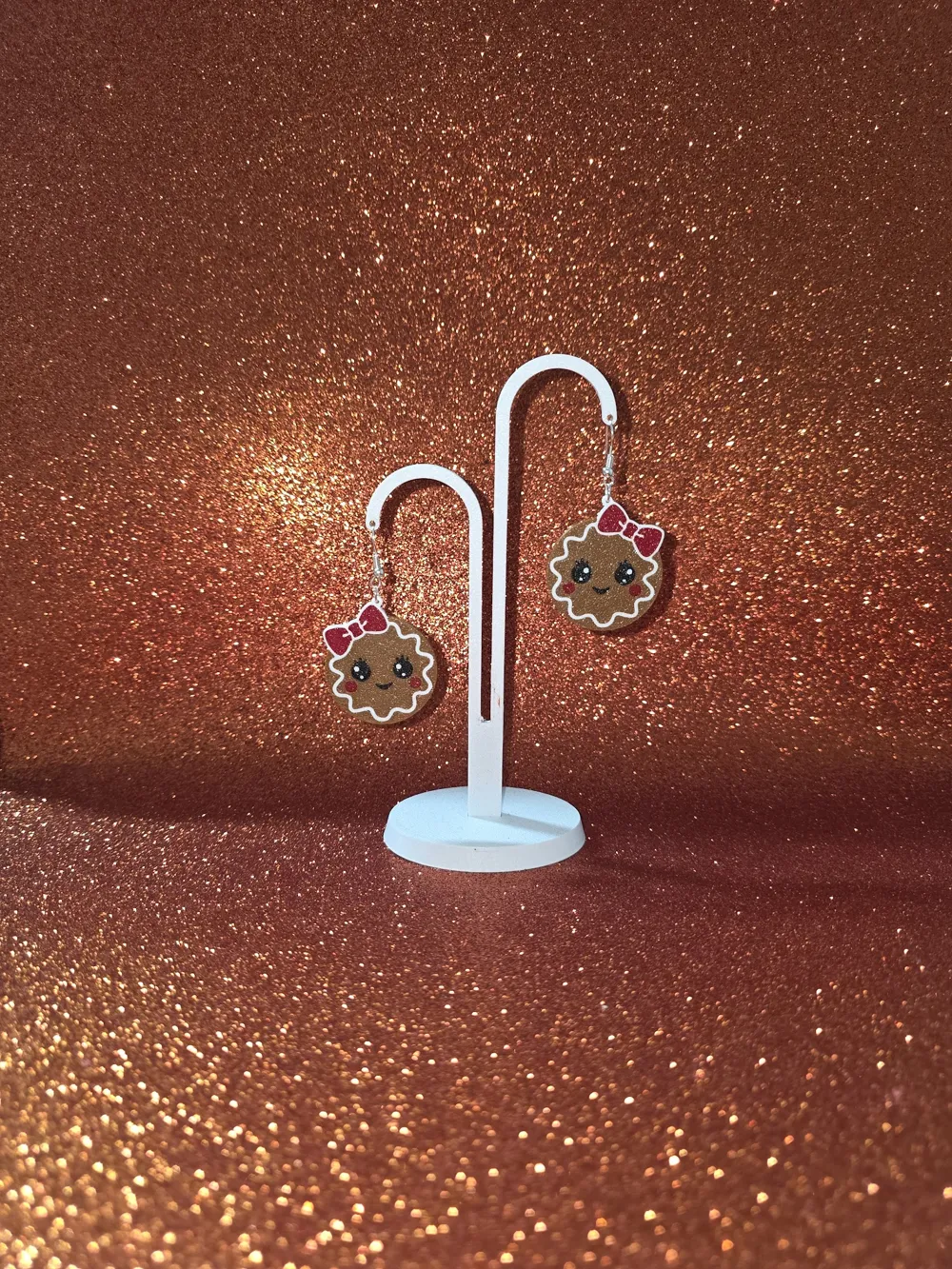 Cute Christmas cookie earrings - Free 3D Print Model - MakerWorld